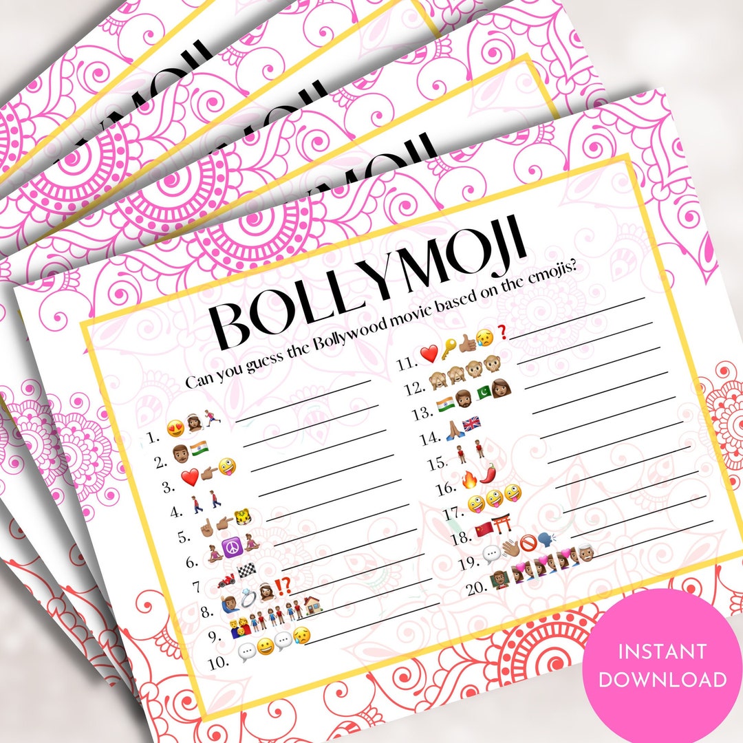 Bollywood Game, Bollywood Trivia, Bollywood Emoji Pictionary, Bollymoji ...