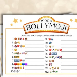 Bollywood Game Bundle, Bollywood Emoji Game, Bollywood Pictionary ...