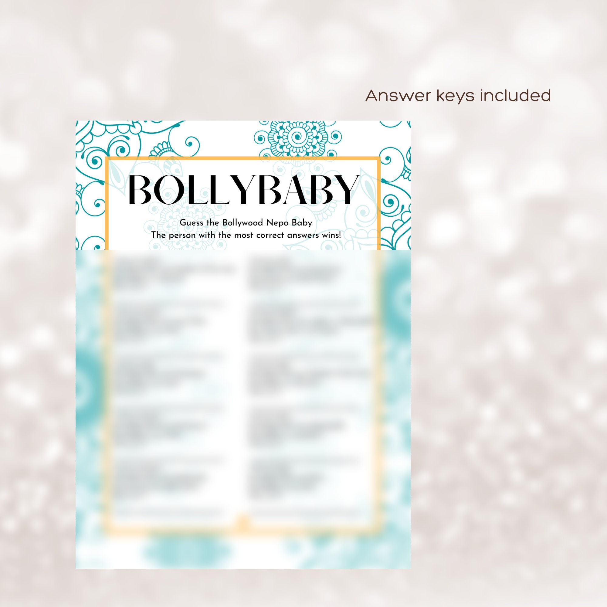 Bollywood Game, Nepo Baby Game, Bollywood Trivia, Indian Celebrity Game ...