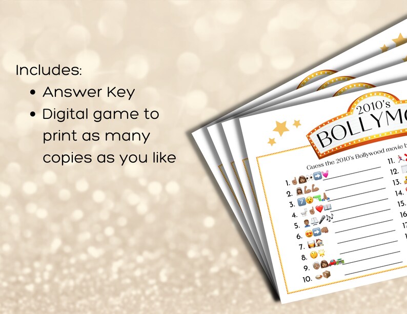 Bollywood Game, 2010’s Bollywood Trivia, Bollywood Emoji Pictionary ...