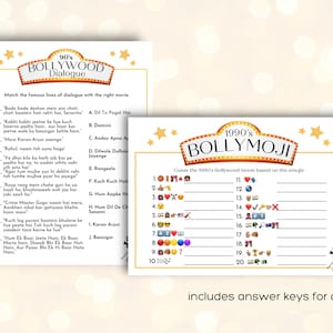 90's Bollywood Games Bundle, Bollywood Trivia Games, Printable ...
