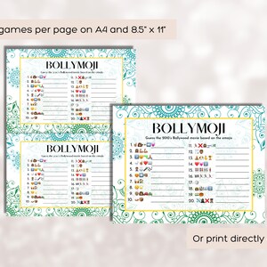 Bollywood Game Bundle, Bollywood Emoji Game, Bollywood Pictionary ...