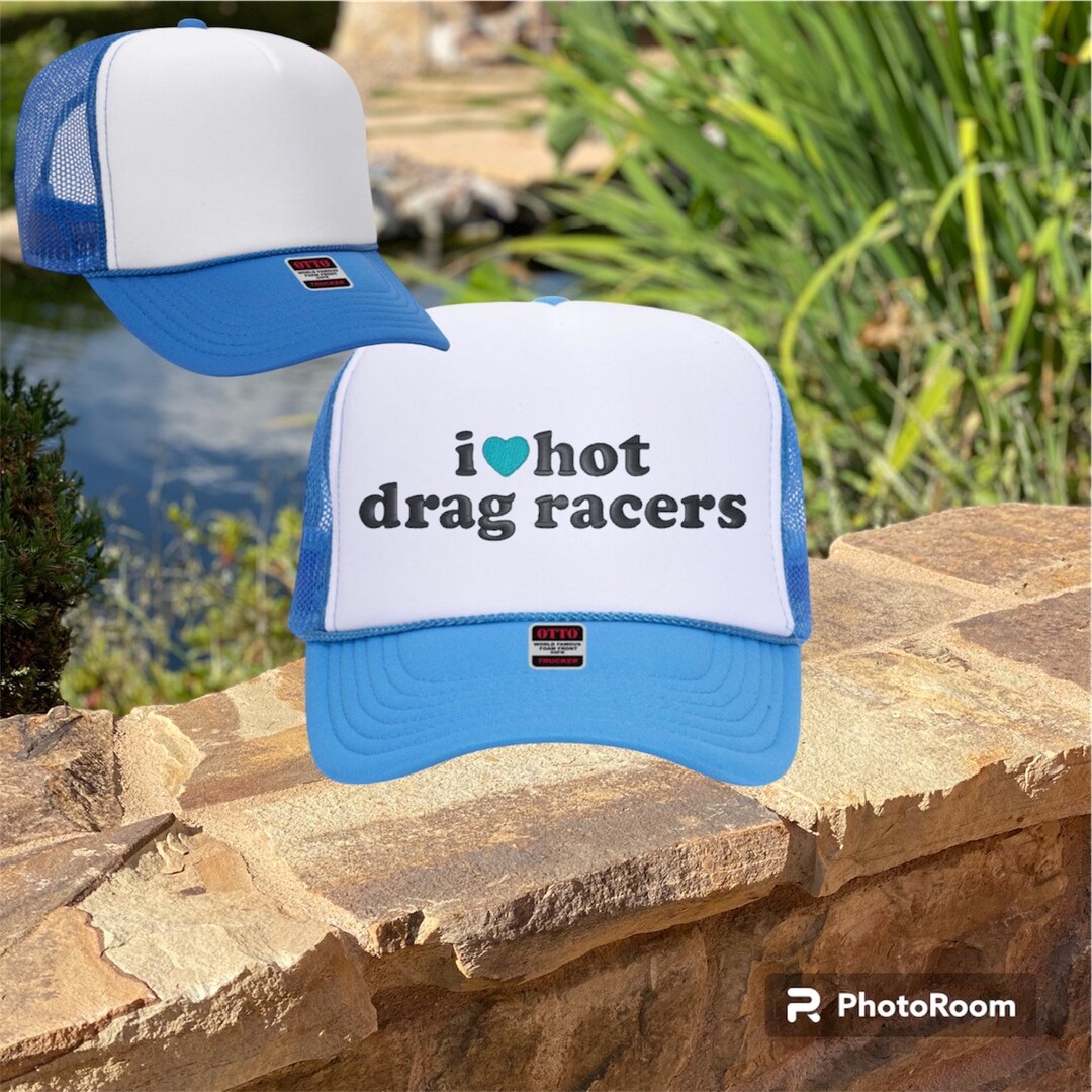 I Love Hot Drag Racers Trucker Hat - Etsy