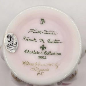 Fenton Rosalene Charleton Collection Hand Painted Pink Beaded Melon ...