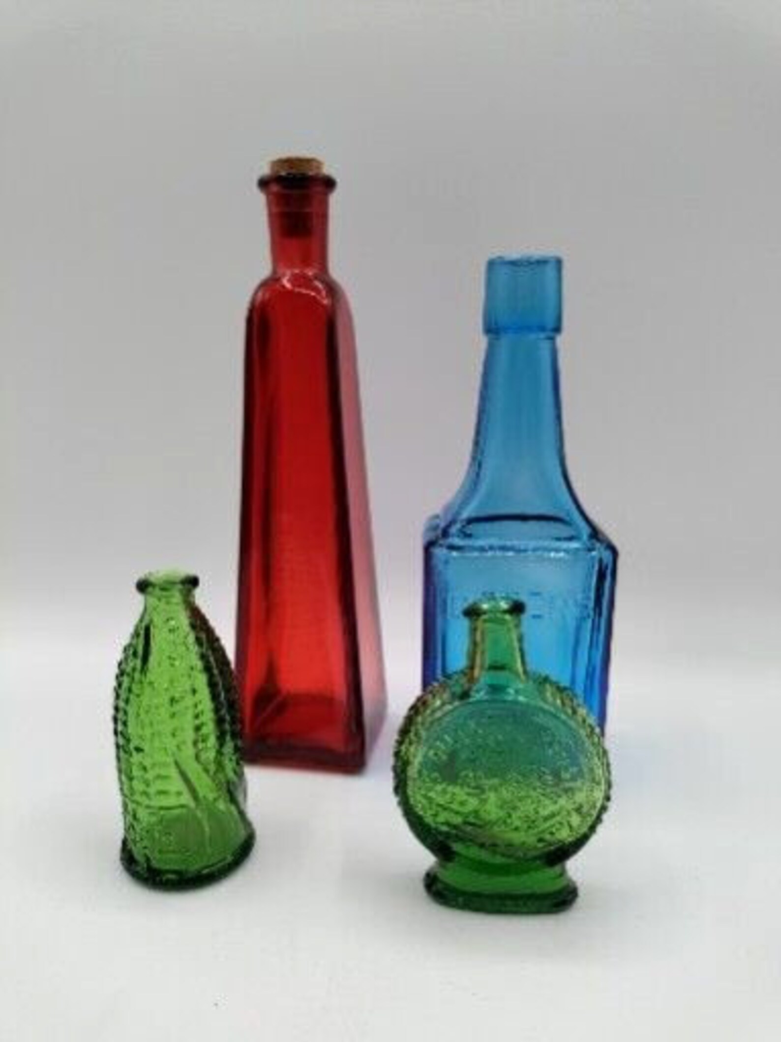 Vintage Miniature Glass Bottles Bitters Cure Wheaton Colorful - Etsy