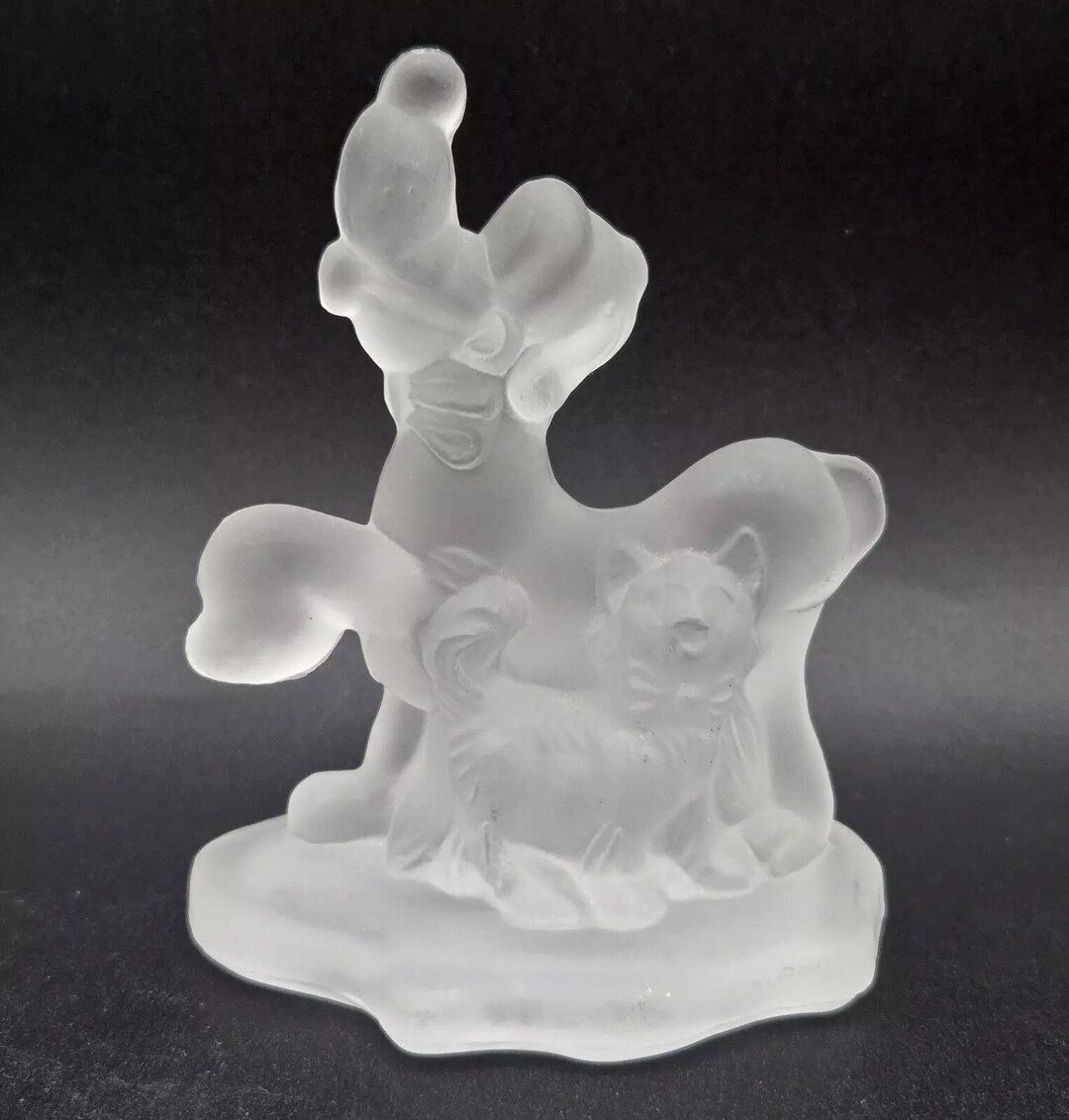 Walt Disney Pluto & Figaro Frosted Glass Figurine Paperweight - Etsy