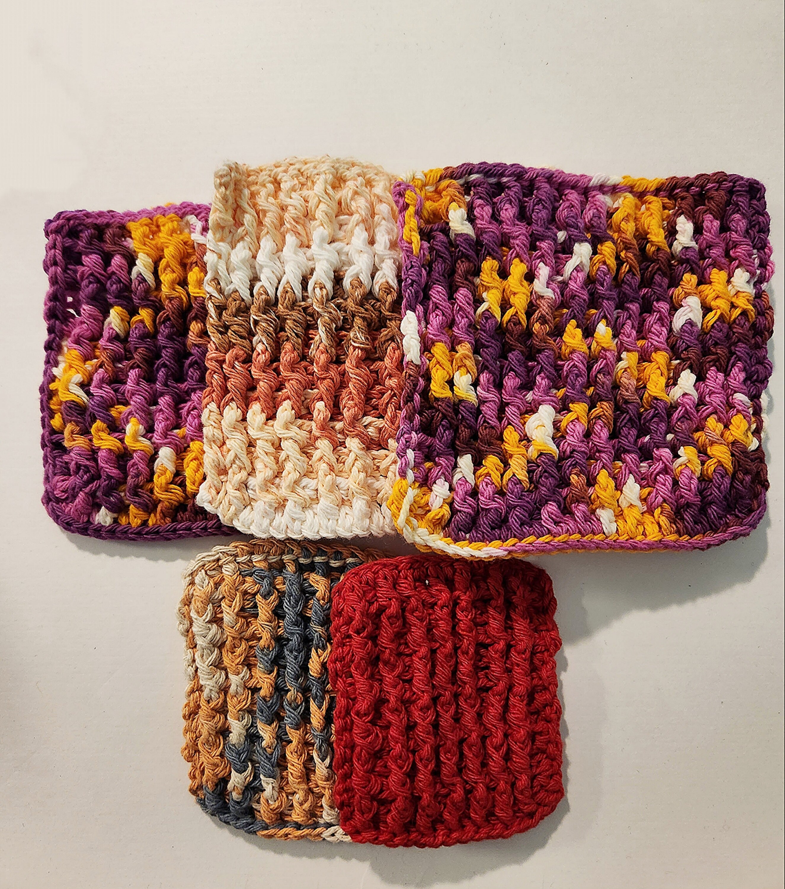 Large and Small Scrubby Pads set of 5. - Etsy