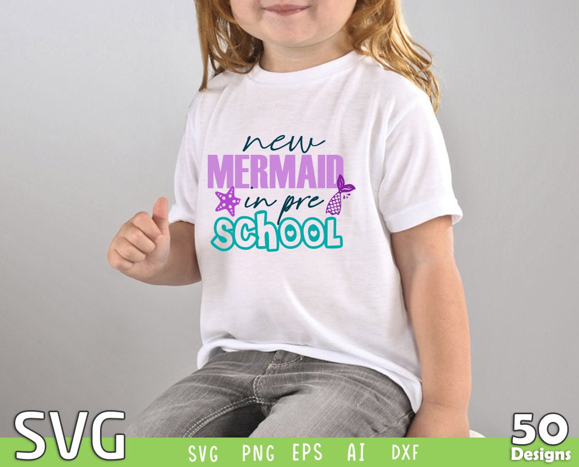 Mermaid School SVG , Sublimation Png,first Day of School,kindergarten ...