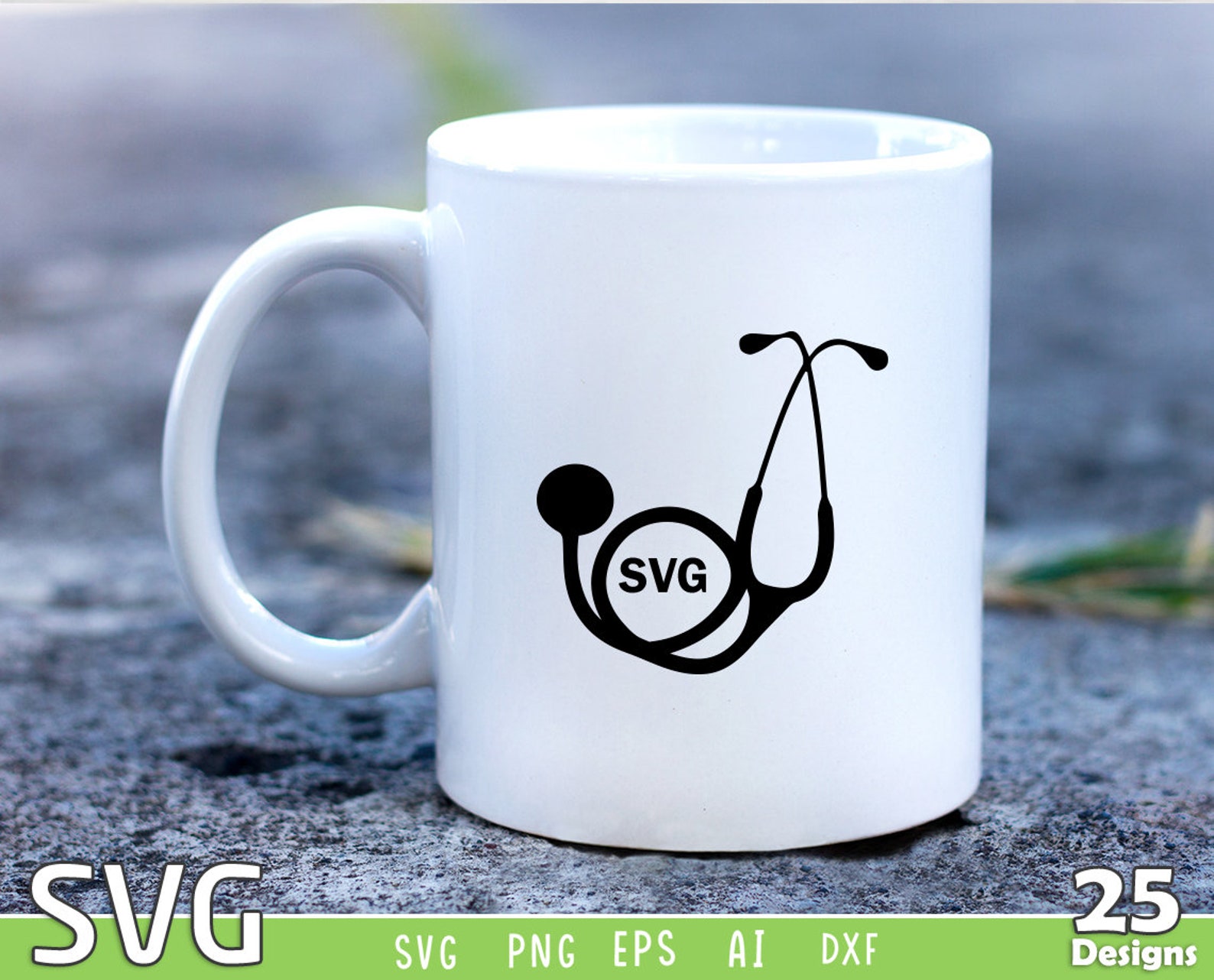 Nurse Monogram SVG Heart Svg Nurse Svg Stethoscope Svg - Etsy