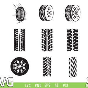 Tires SVG , Svg Files for Cricut , Tire Tracks Svgv , Car Track Svg ...