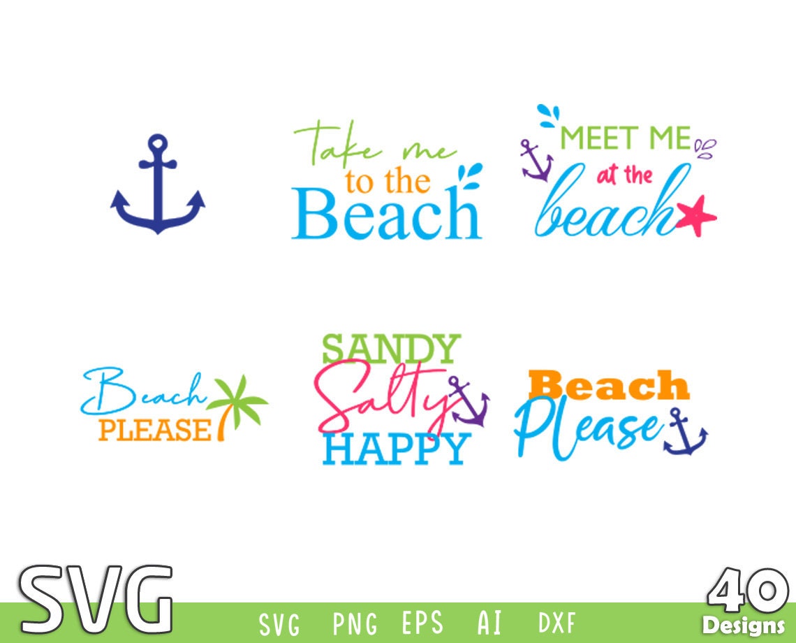 Beach SVG , Svg Files for Cricut , Vacation Svg , Nautical Svg , Ocean ...