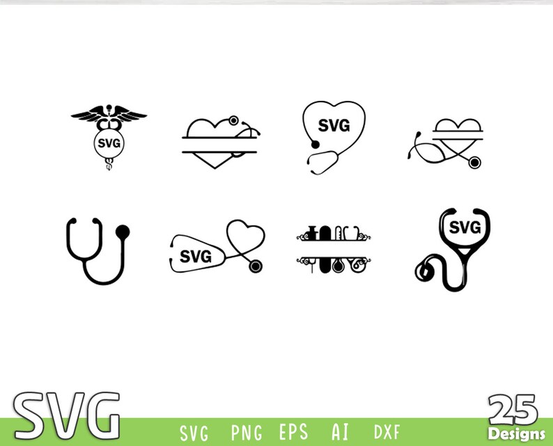 Nurse Monogram SVG , Heart Svg , Nurse Svg , Stethoscope Svg , Nurse ...
