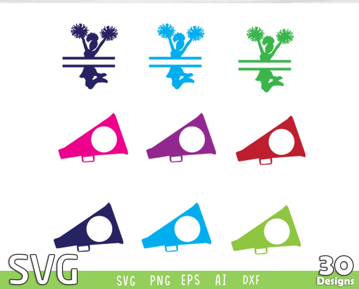 Cheer Monogram SVG Fall Svg Cheer Svg Cheer Mom Svg - Etsy