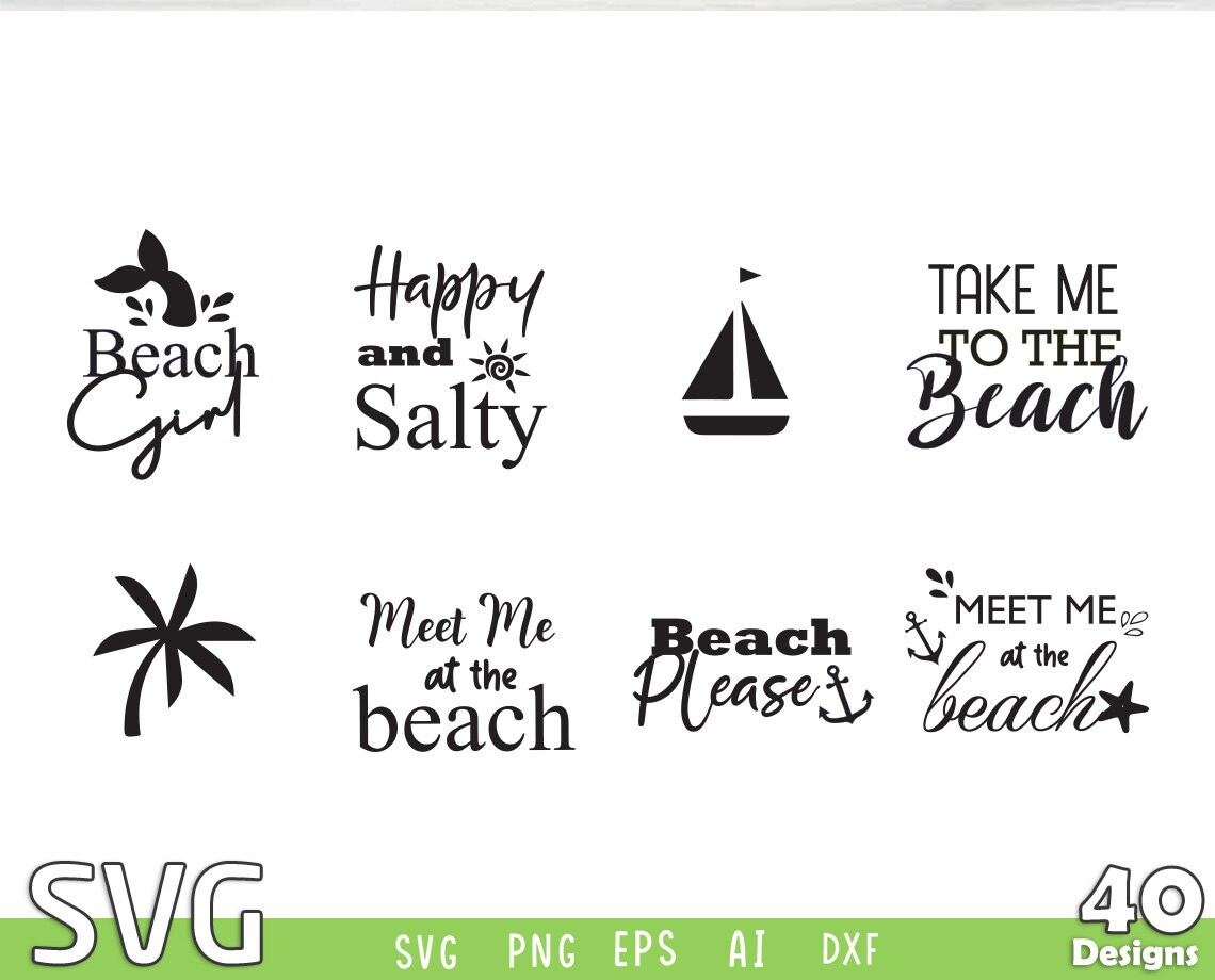 Beach SVG Svg Files for Cricut Vacation Svg Nautical Svg - Etsy