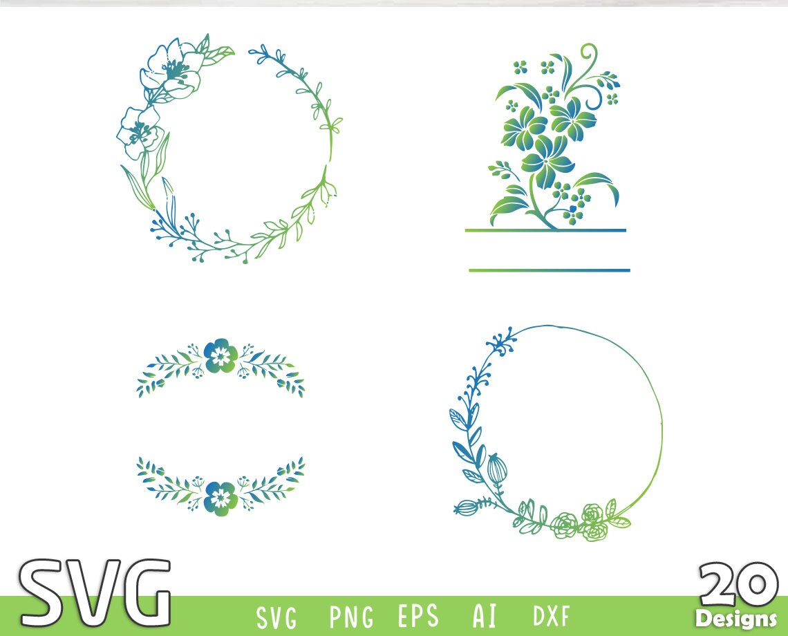 Floral Monogram SVG Wine Svg coaster Svg whiskey Svg - Etsy