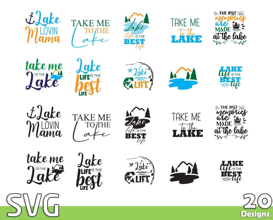 Lake SVG Digital Wall Art Lake Life Svg Patio Svgs - Etsy