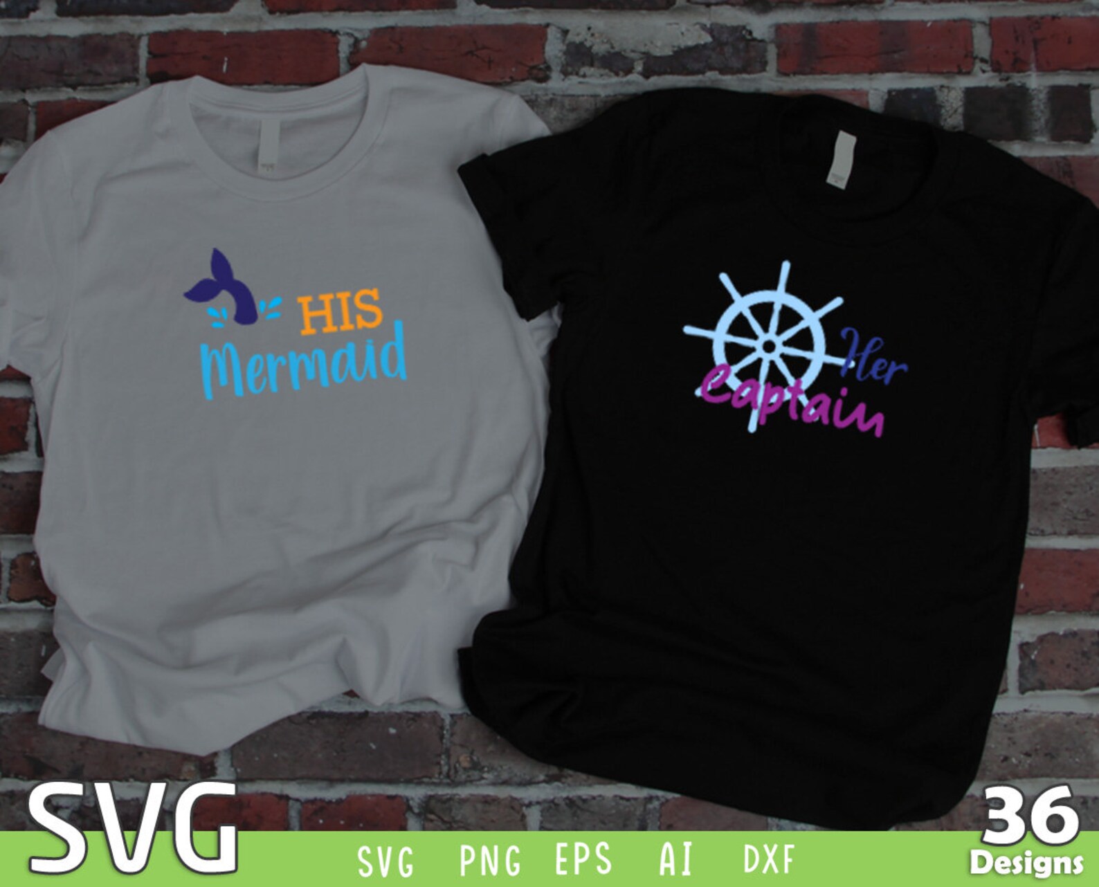 Her Captain SVG , Couples Shirts ,his and Hers ,svg Cutting File ...