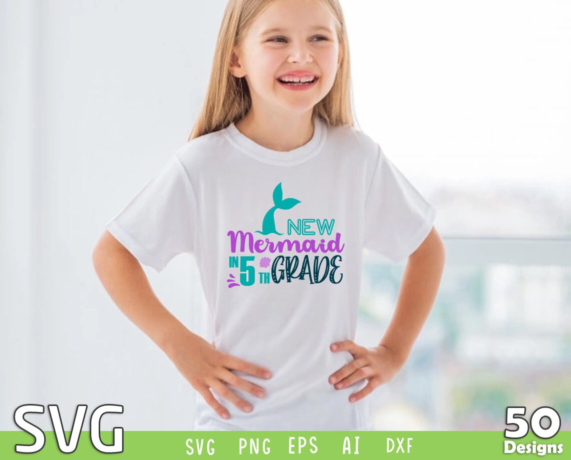 Mermaid School SVG , Sublimation Png,first Day of School,kindergarten ...