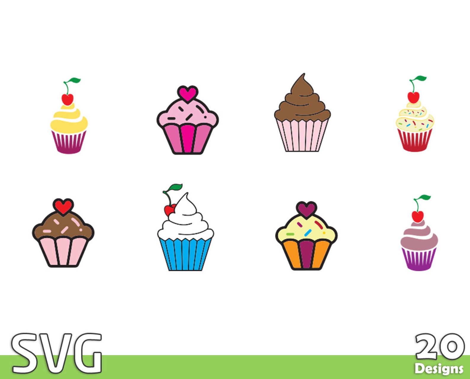 Cupcake SVG , Cake Svg , Cupcake Png , Cupcake Stickers , Cupcake ...