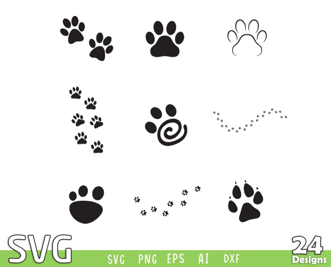 Paw Print SVG , Dog Mom , Silhouette , Cricut File , Heather Roberts ...