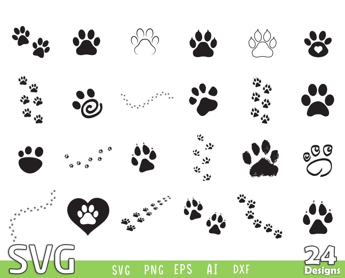 Paw Print SVG , Dog Mom , Silhouette , Cricut File , Heather Roberts ...