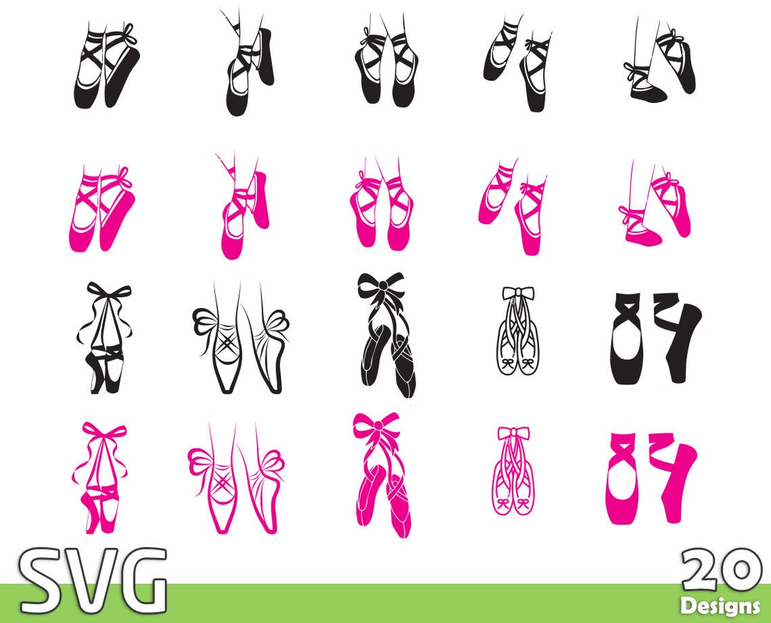Ballet Shoes SVG , Digital Svg , Ballet Svg , Silhouette Svg , Svg ...