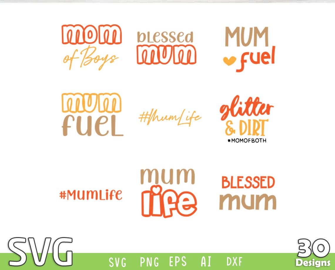 Mum Life SVG Svg Files for Cricut Black Woman Svg Mom - Etsy