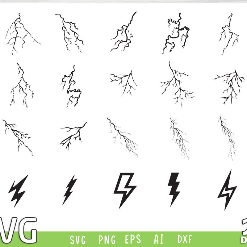 Lightning Svg - Etsy