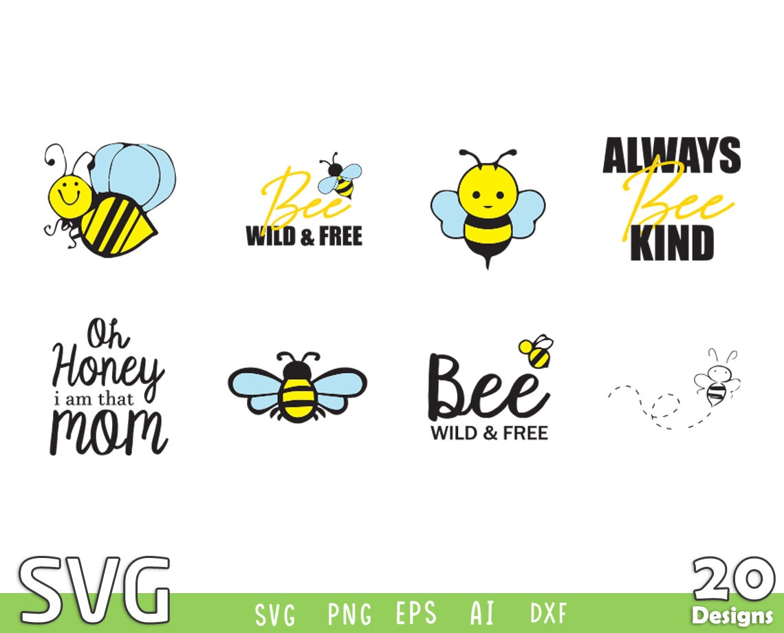 Bee SVG , Be Kind Svg , Commercial Use Svg , Cricut Svg , Bee Png , Bee ...