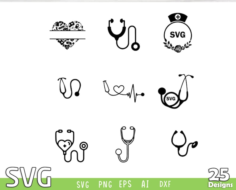 Nurse Monogram SVG , Heart Svg , Nurse Svg , Stethoscope Svg , Nurse ...