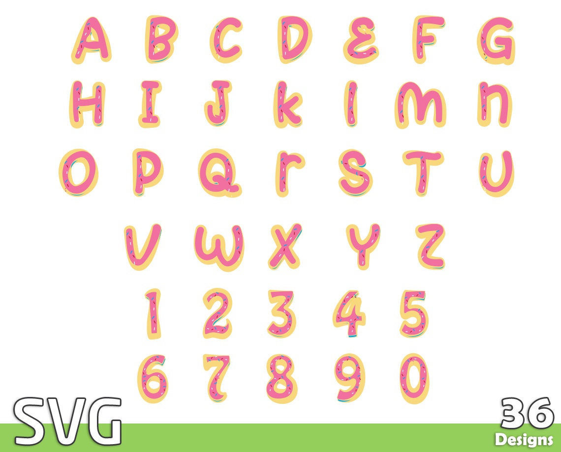Donut Numbers SVG Donut Alphabet Donut Birthday Donut - Etsy