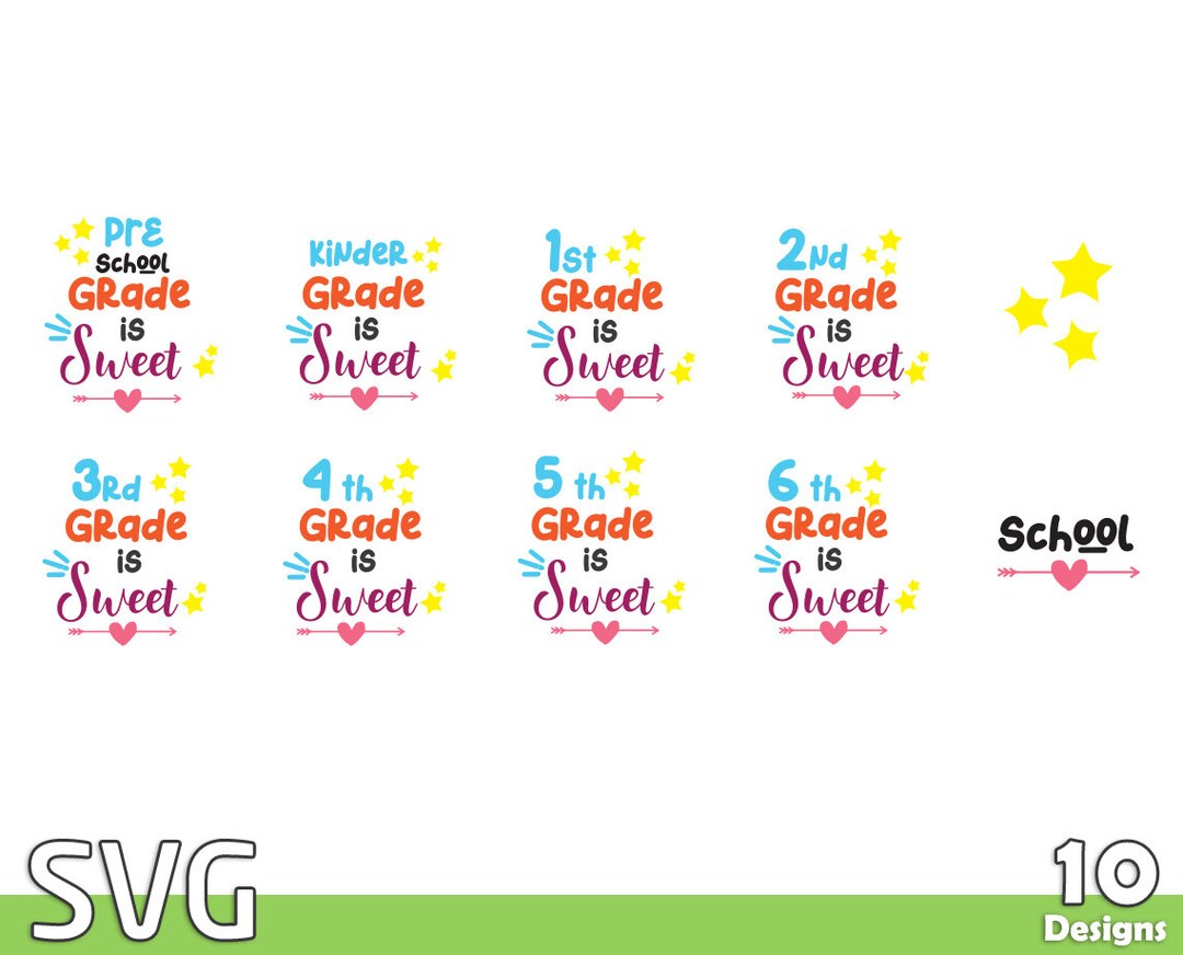 School is Sweet SVG , Digital Download , 100 Days of School , Teacher ...