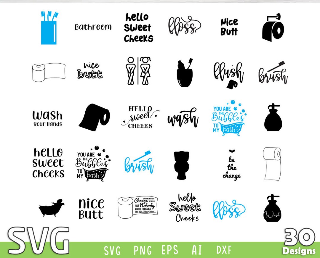 Bathroom SVG , Door Hanger Svg , Welcome Sign Svg , Farmhouse Svg ...