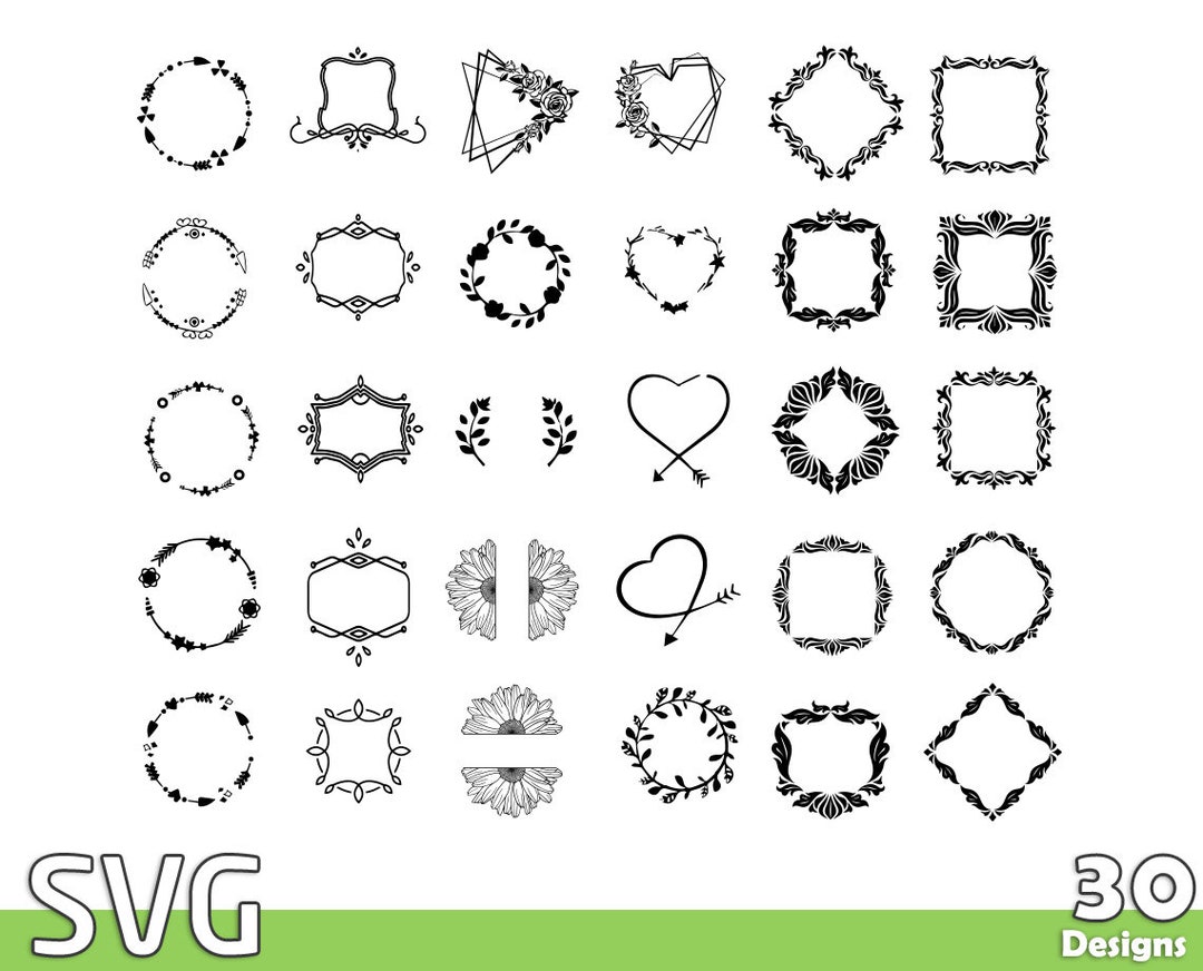Monogram Frames SVG , Svg Files , Frames , Cricut Cut Files ...