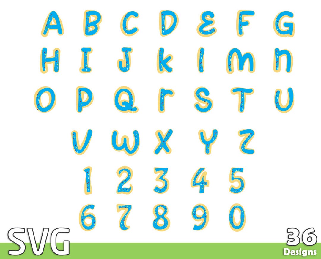 Donut Numbers SVG, Donut Alphabet , Donut Birthday , Donut Letters ...