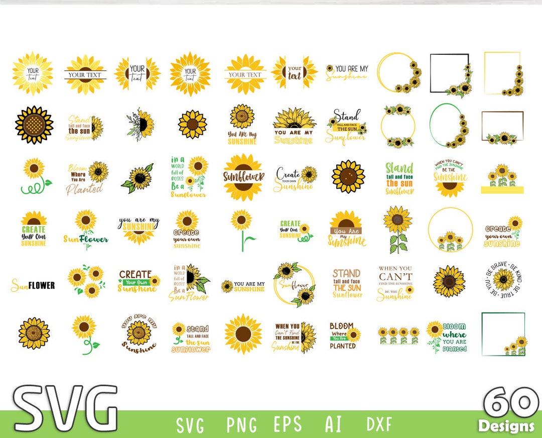 100 Sunflower SVG , , Monogram Svg , Lemon Svg , Tequila Svg , Lemon ...