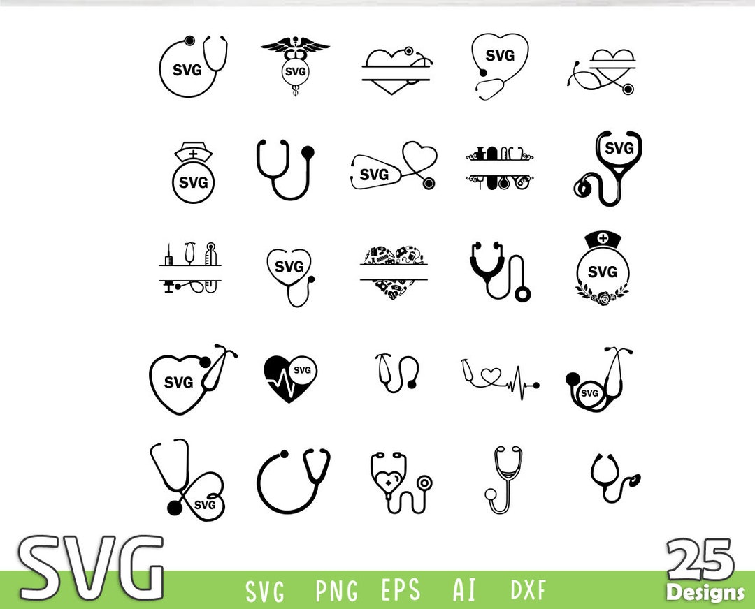 Nurse Monogram SVG , Heart Svg , Nurse Svg , Stethoscope Svg , Nurse ...