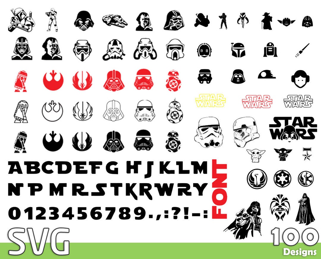 Star Wars SVG Star Wars Bundle SVG Files Star Wars SVG - Etsy