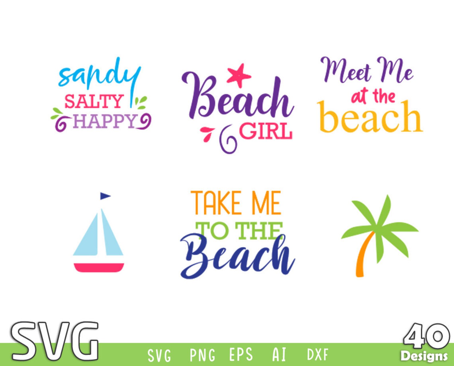 Beach SVG Svg Files for Cricut Vacation Svg Nautical Svg - Etsy