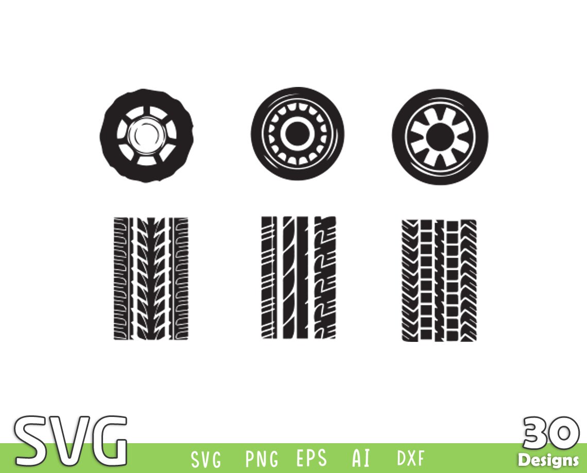 Tires SVG Svg Files for Cricut Tire Tracks Svgv Car - Etsy
