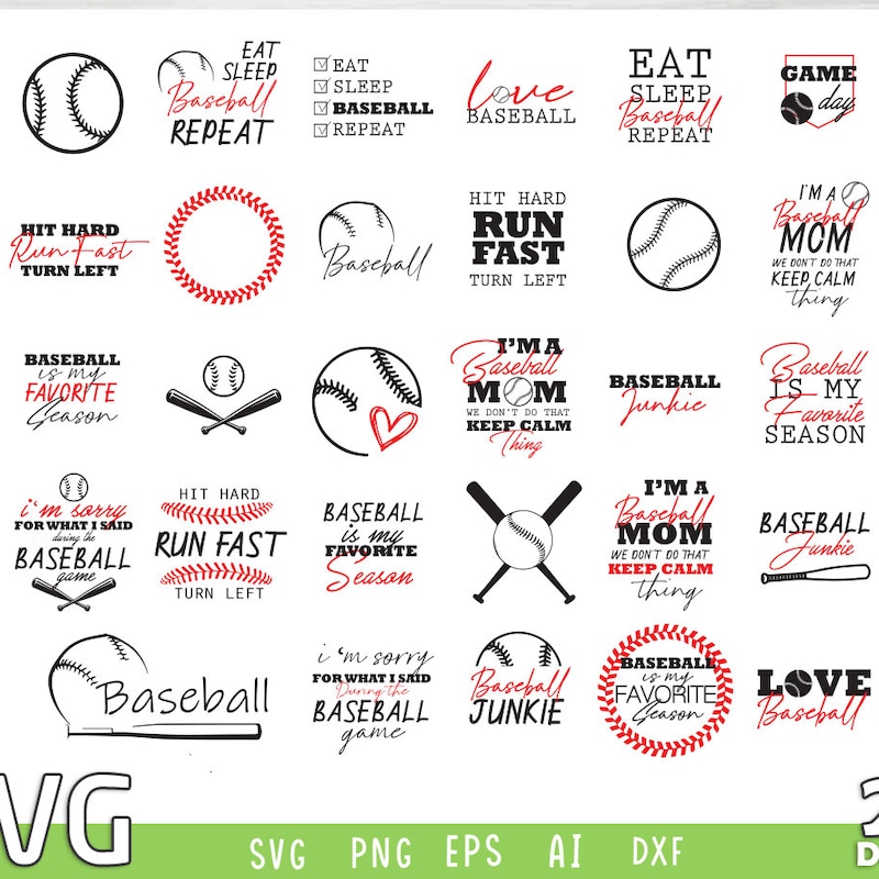 Baseball Svg - Etsy