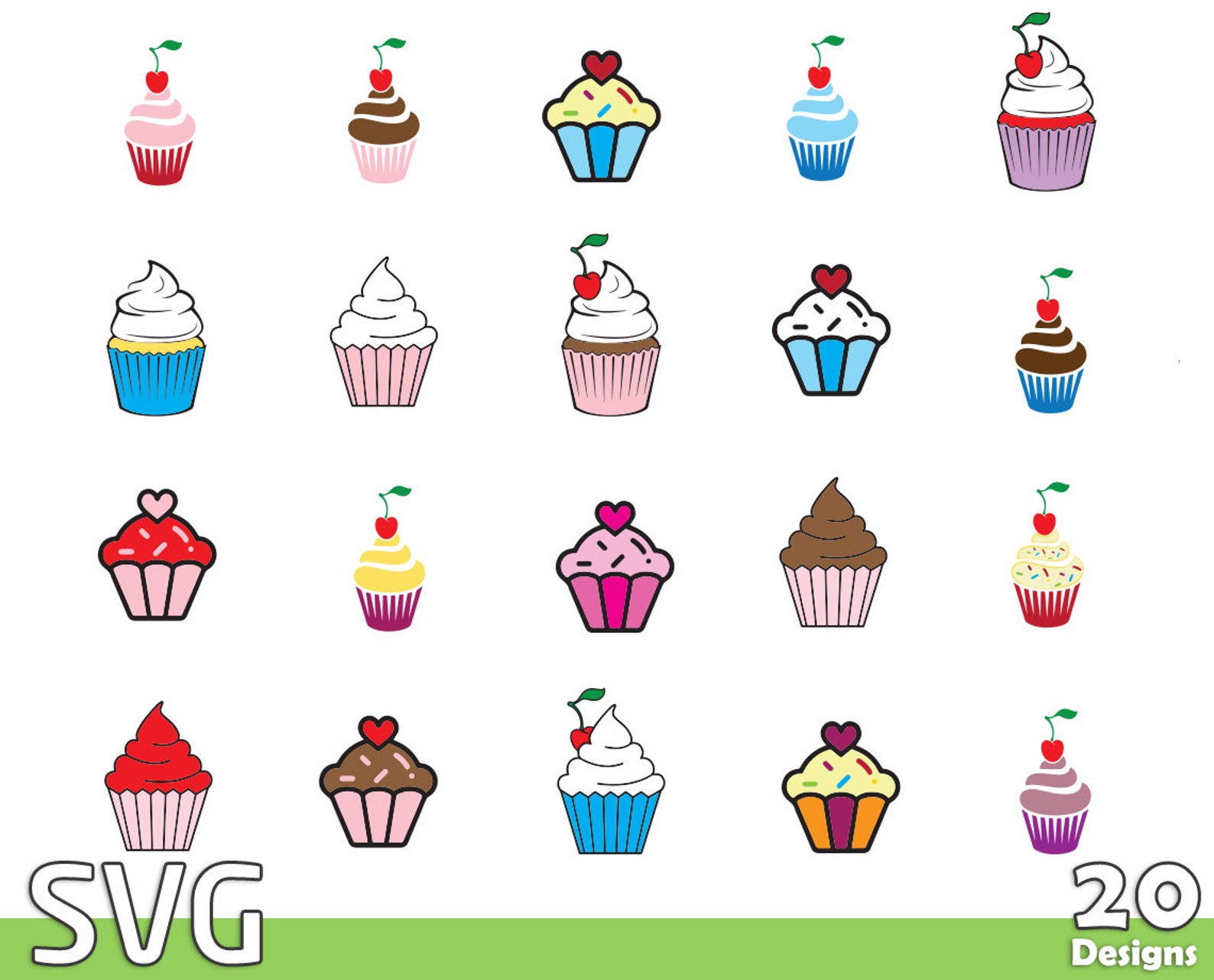 Cupcake SVG , Cake Svg , Cupcake Png , Cupcake Stickers , Cupcake ...