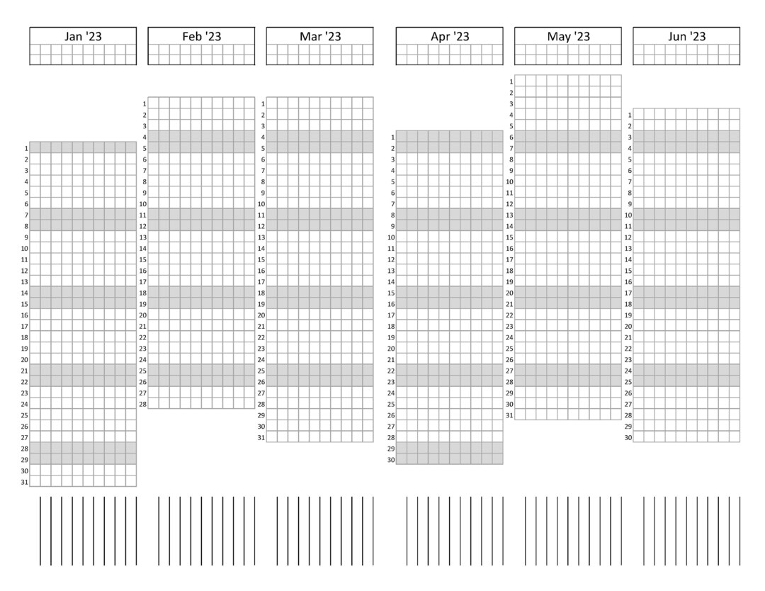 2023 Weekly Habit Alignment Tracker (6 Months per Page) - Etsy