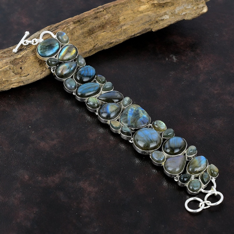 Labradorite Bracelet - Etsy