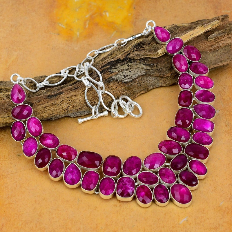 Indian Ruby Necklace - Etsy