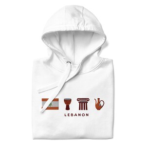 Embroidered Lebanon Hoodie – Soft Unisex Crewneck With Lebanese Flag ...