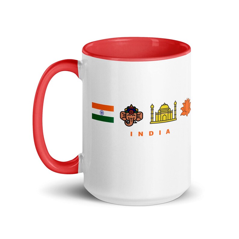 India Mug: Ganesha, Taj Mahal - Lotus - Etsy