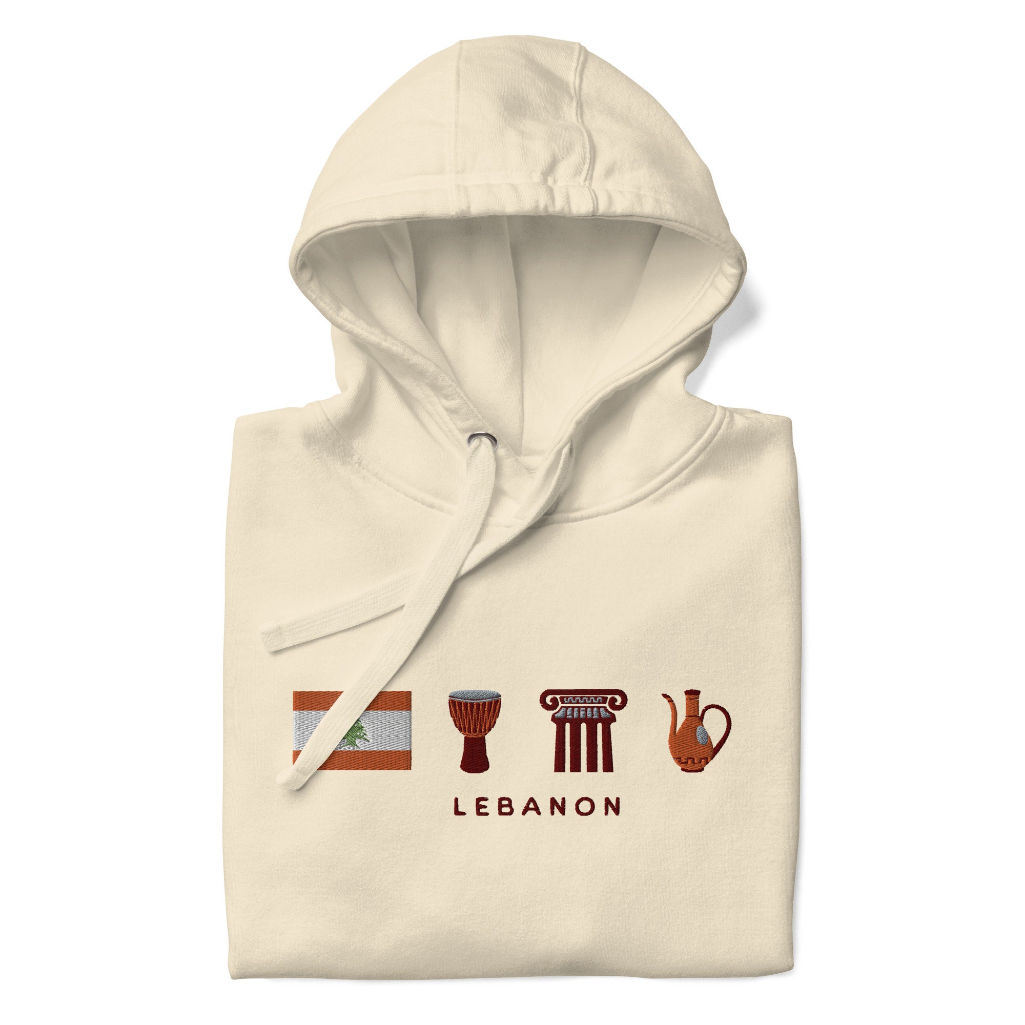 Embroidered Lebanon Hoodie – Soft Unisex Crewneck With Lebanese Flag ...
