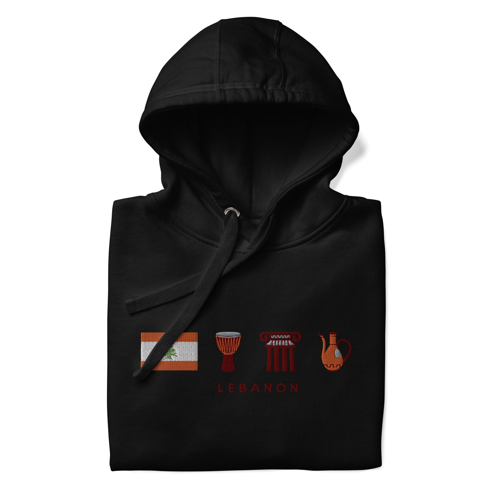 Embroidered Lebanon Hoodie – Soft Unisex Crewneck With Lebanese Flag ...
