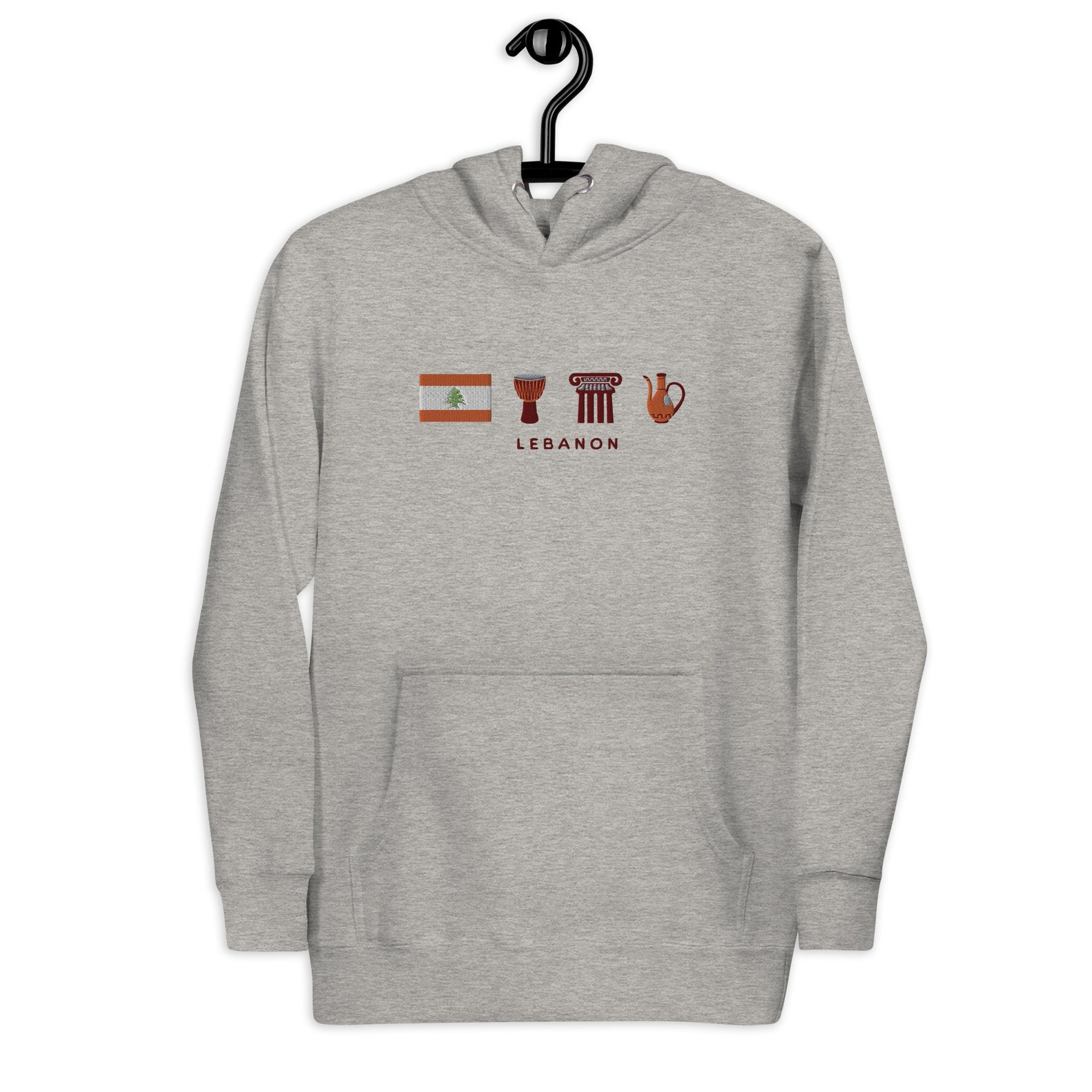 Embroidered Lebanon Hoodie – Soft Unisex Crewneck With Lebanese Flag ...